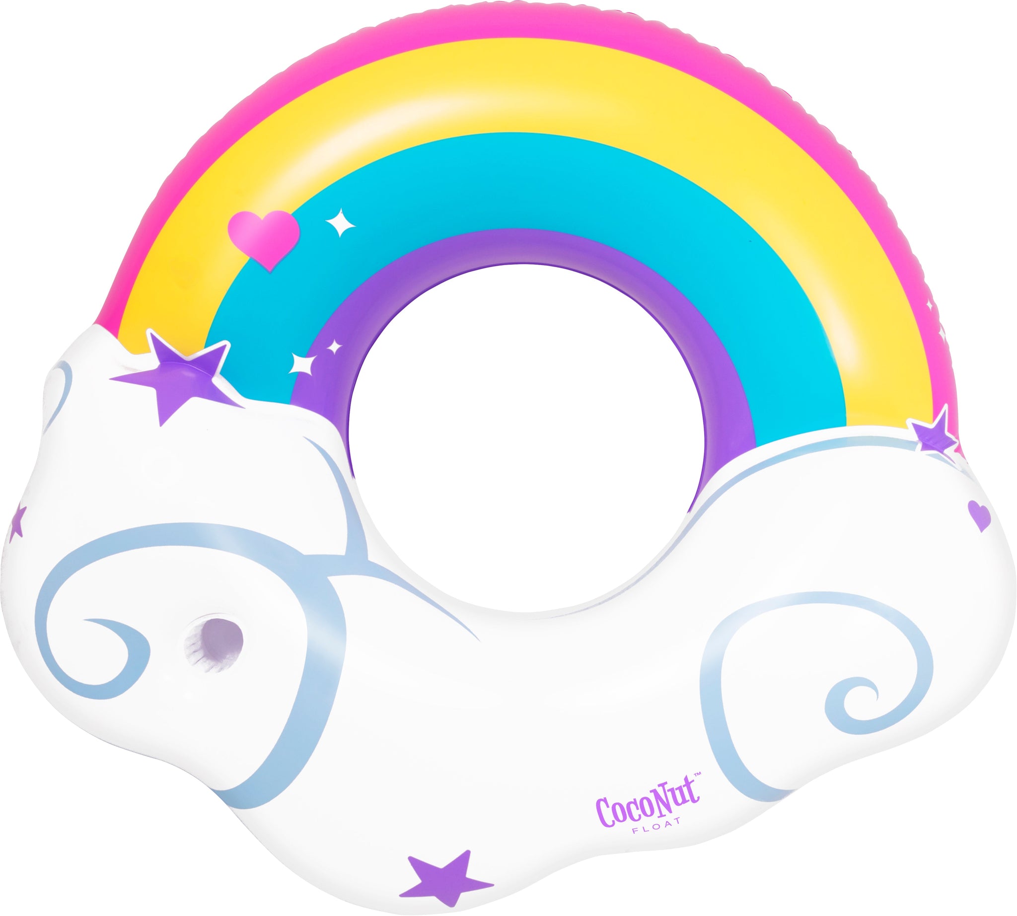 Rainbow Cloud with Cup Holder Pool Float – CocoNut Pool Floats